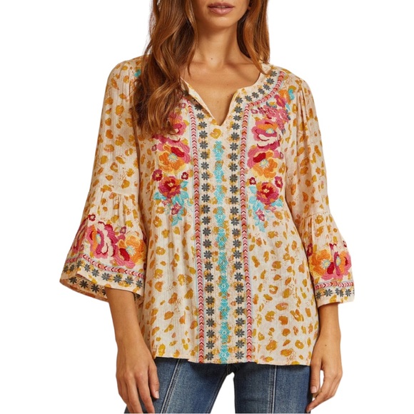 Savanna Jane | Tops | Savanna Jane Embroidered Floral Blouse Size ...